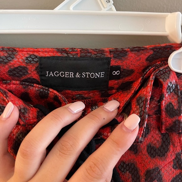 Jagger & Stone | Pants & Jumpsuits | Jagger Stone Red Leopard Print ...